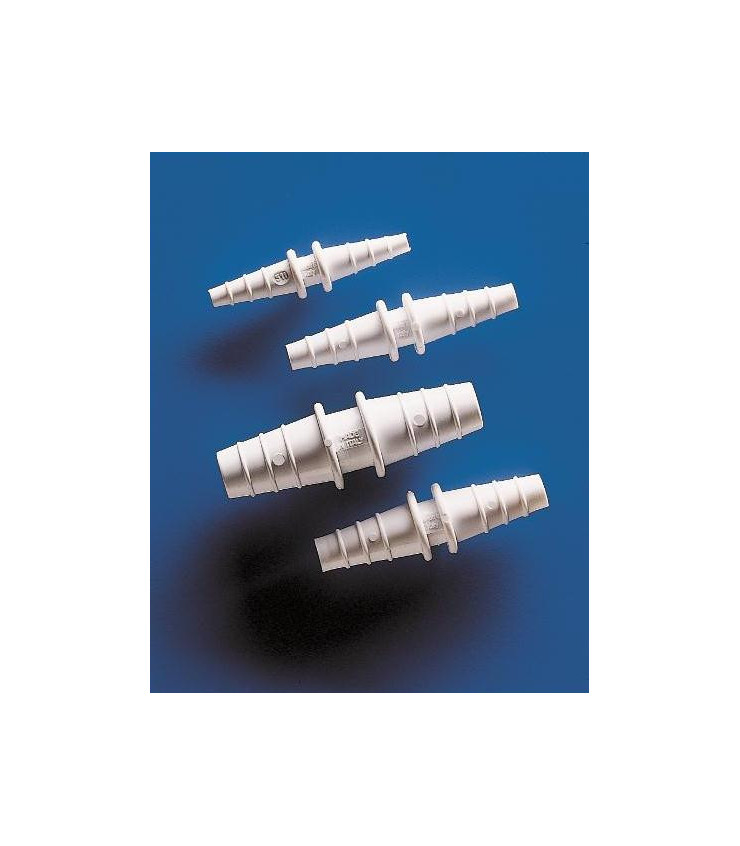 CONNECTOR-STRAIGHT PP, 4-5-6mm, Bore: 2mm, Crest: 3- 4.5- 5.5mm