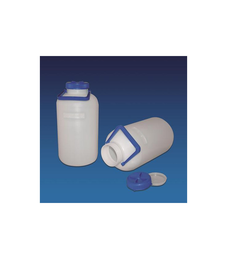 BOTTLE-STORAGE W/N HDPE, 5LT, Neck 84mm int,, 94mm ext, 340mm H, 170mm D